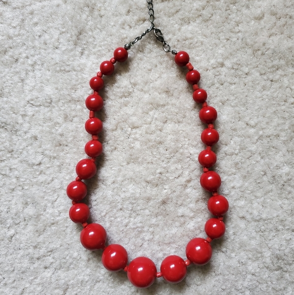 Target | Jewelry | Target Red Bubble Necklace | Poshmark
